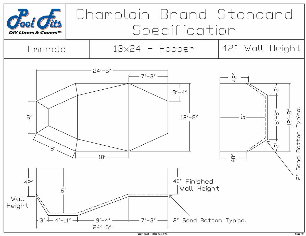 Champlain Swimming Pool Specifications - Pool Fits