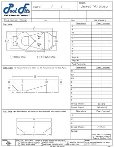 Inground Pool Liner Measurement Forms - Info - Pool Fits DIY