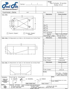 Inground Pool Liner Measurement Forms - Info - Pool Fits DIY