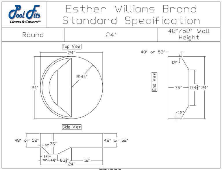 Esther Williams Pool Specifications - Pool Fits