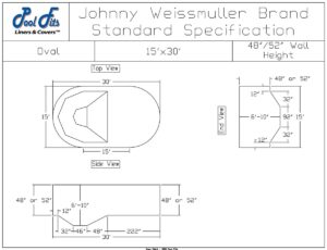 Johnny Weissmuller Swimming Pool Specifications - Pool Fits DIY Liners