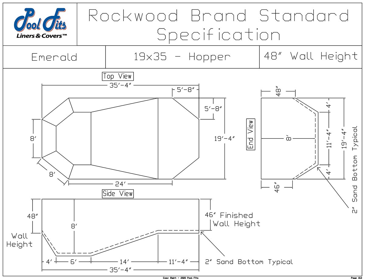 Rockwood Swimming Pool Specifications - Pool Fits Liners & Covers